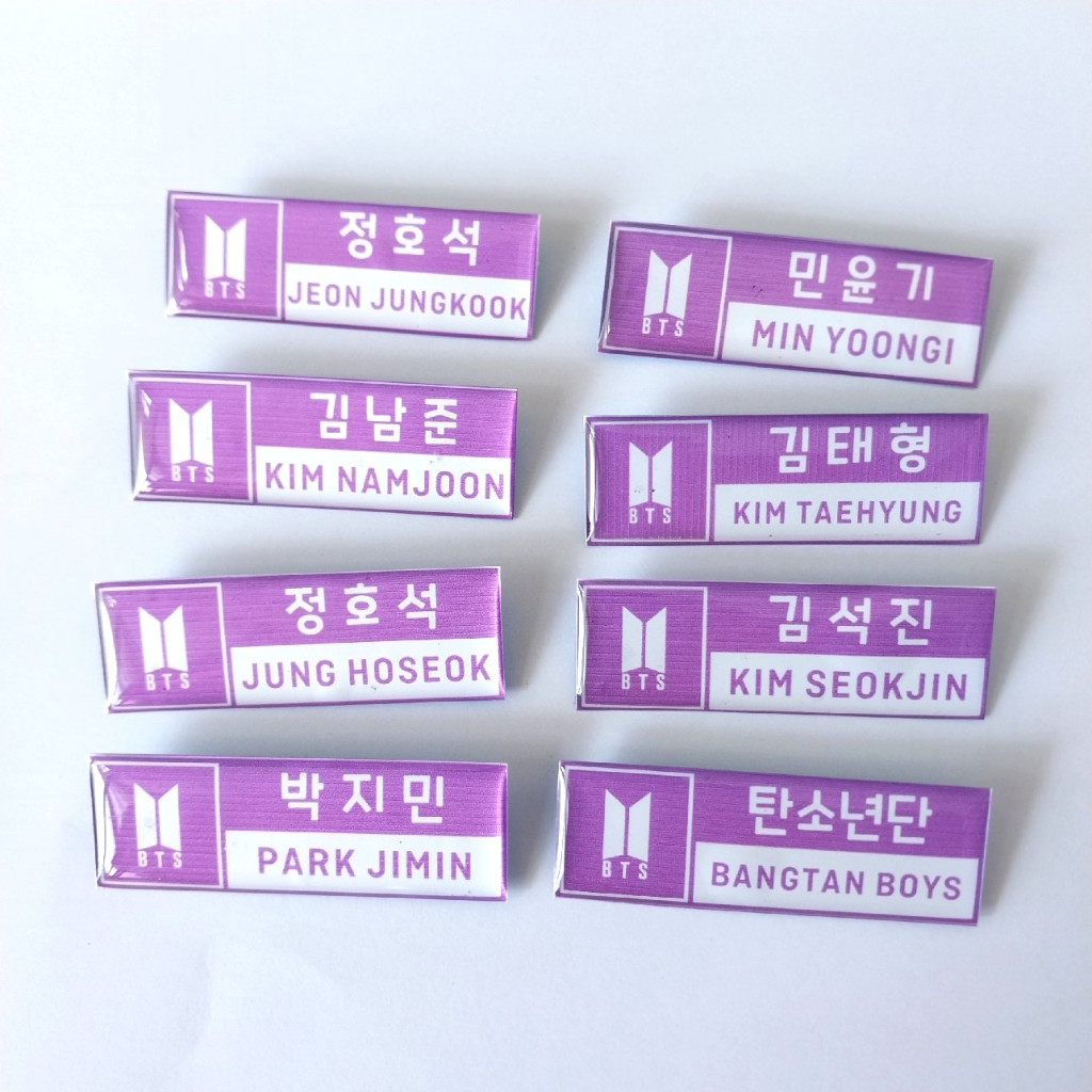 Pin BTS NAME TAG เข็มกลัดป้าย BANGTAN BOYS MEMBER | Shopee Thailand