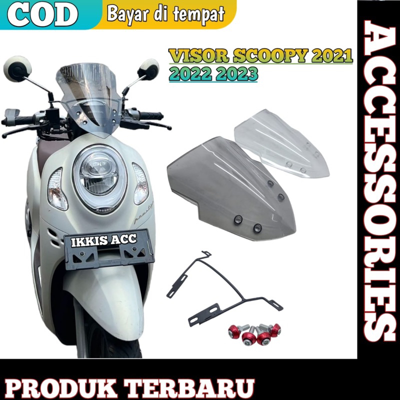 กระบังหน้า FRONT SHIELD SCOOPY NEW WINDSHIELD SCOOPY 2021 2022 2023 ...