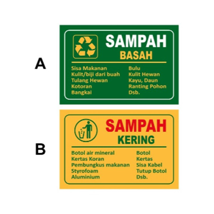 สติ๊กเกอร์ป้าย Safety K3 WET TRAASH AND DRY TASH UK.15X10CM | Shopee ...