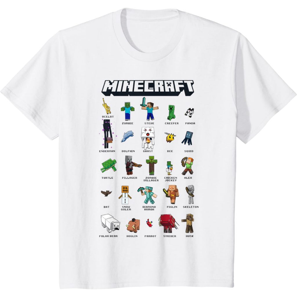 Premium Distro เสื้อยืดเด็ก Minecraft Group Shot โปสเตอร์เสื้อยืดสไตล์ ...