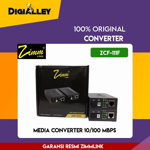 Zimmlink ZCF 111F Converter LAN to Fiber Optic Cable 10/100 Mbps RJ45 | Shopee Thailand