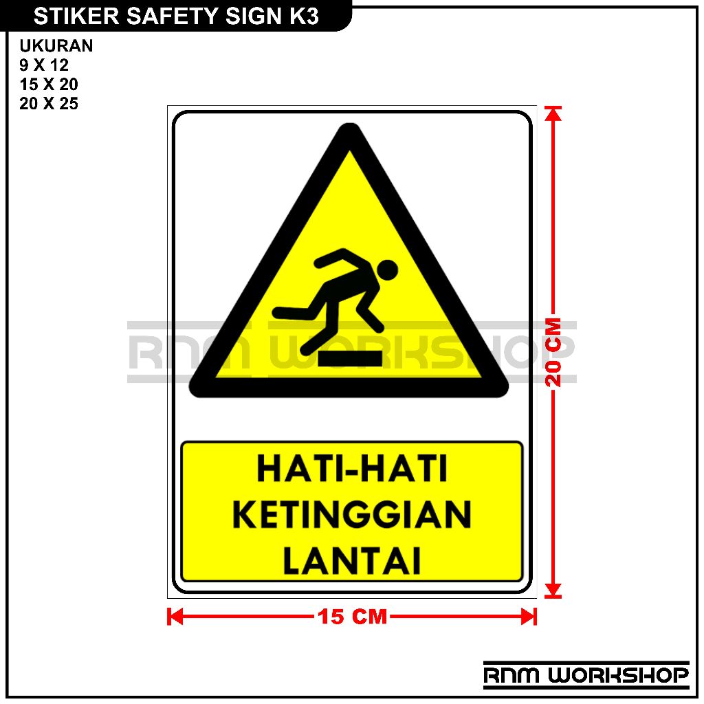 สติกเกอร์สัญญาณเตือนความปลอดภัย K3 SIGN Heart - Beware Of Floor Height ...