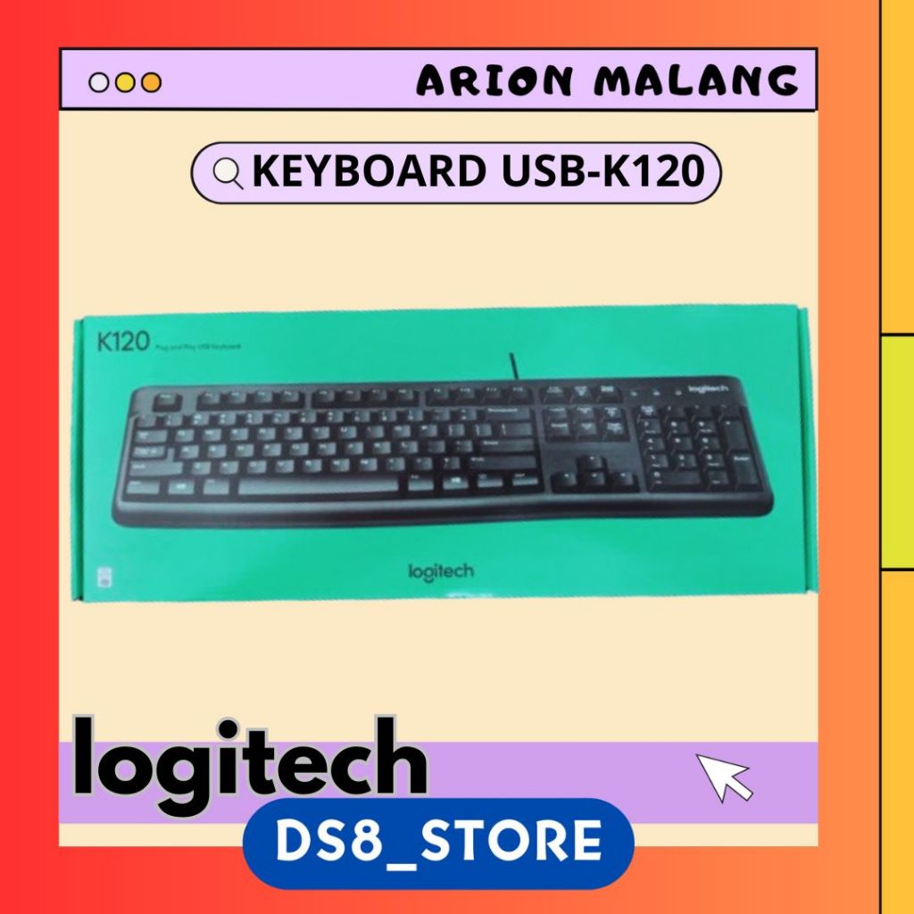 คีย์บอร์ด Logitech แบบมีสาย USB Full Size K120/K-120 | Shopee Thailand