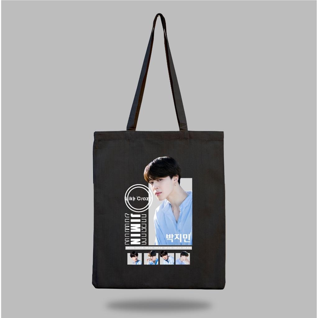 Tote BAG BTS ALL MEMBER JIN J-HOPE V JUNGKOOK RM SUGA JIMIN CANVAS ...