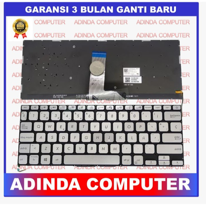 คีย์บอร์ด Asus X409 14 A420 A420U A420UA4 M409 M409B ไฟแบ็คไลท์สีเงิน | Shopee Thailand