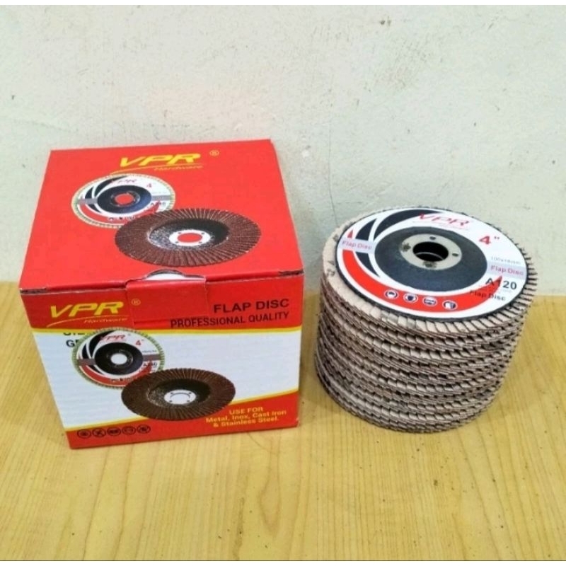 4" VPR กระดาษทรายซ้อน 60,80,100,120,150 Professional 4 นิ้ว Flap Disc ...