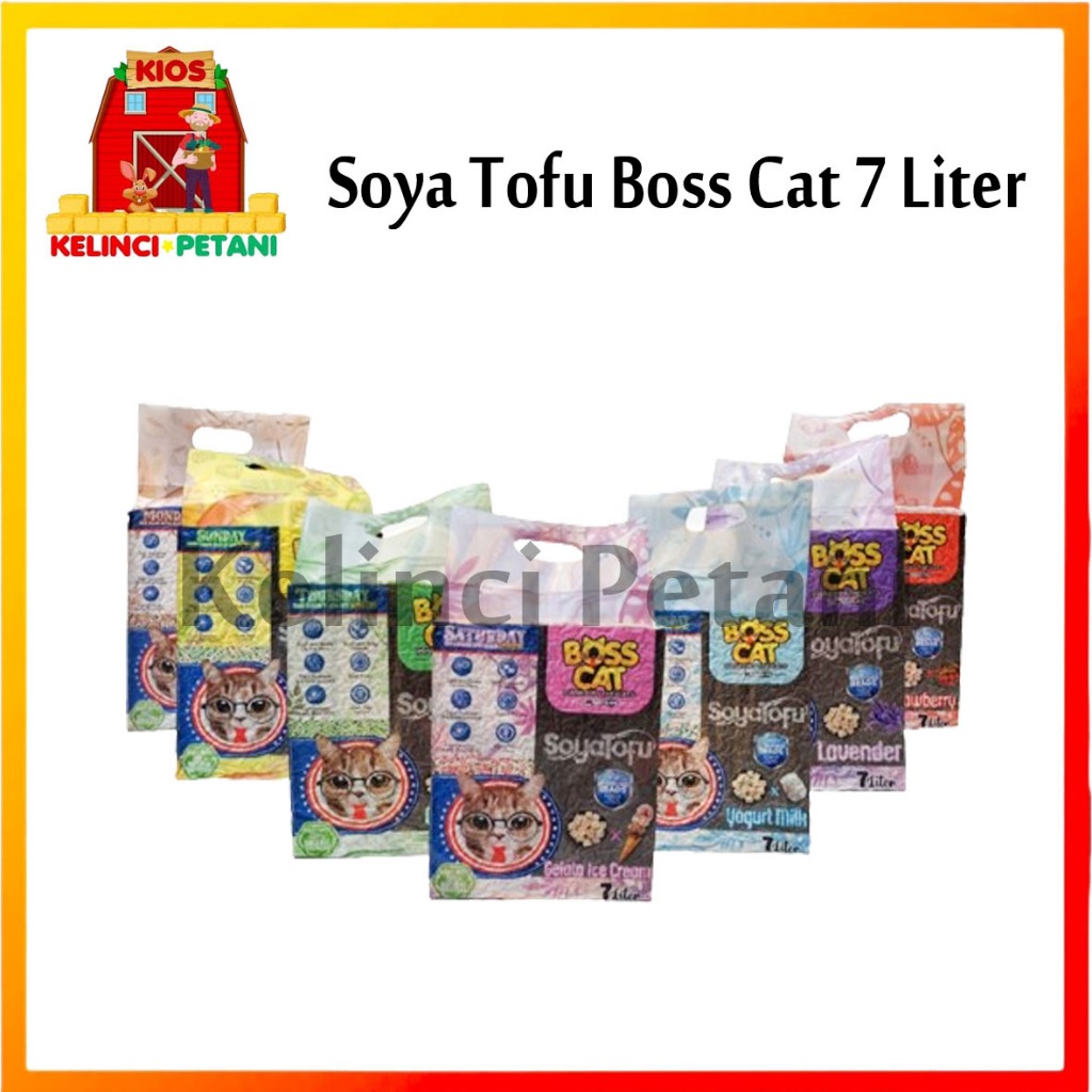 Bosscat Tofu Soya 7L Boss Cat Tofu Soya Cat Sand 7 Litter Boss Cat ...