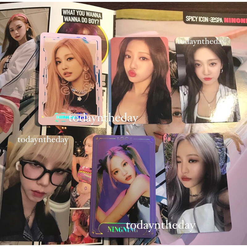 โฟโต้การ์ด aespa karina Ning tc trading card girls Life's too short selfie pob ktown4u spicy pre ...
