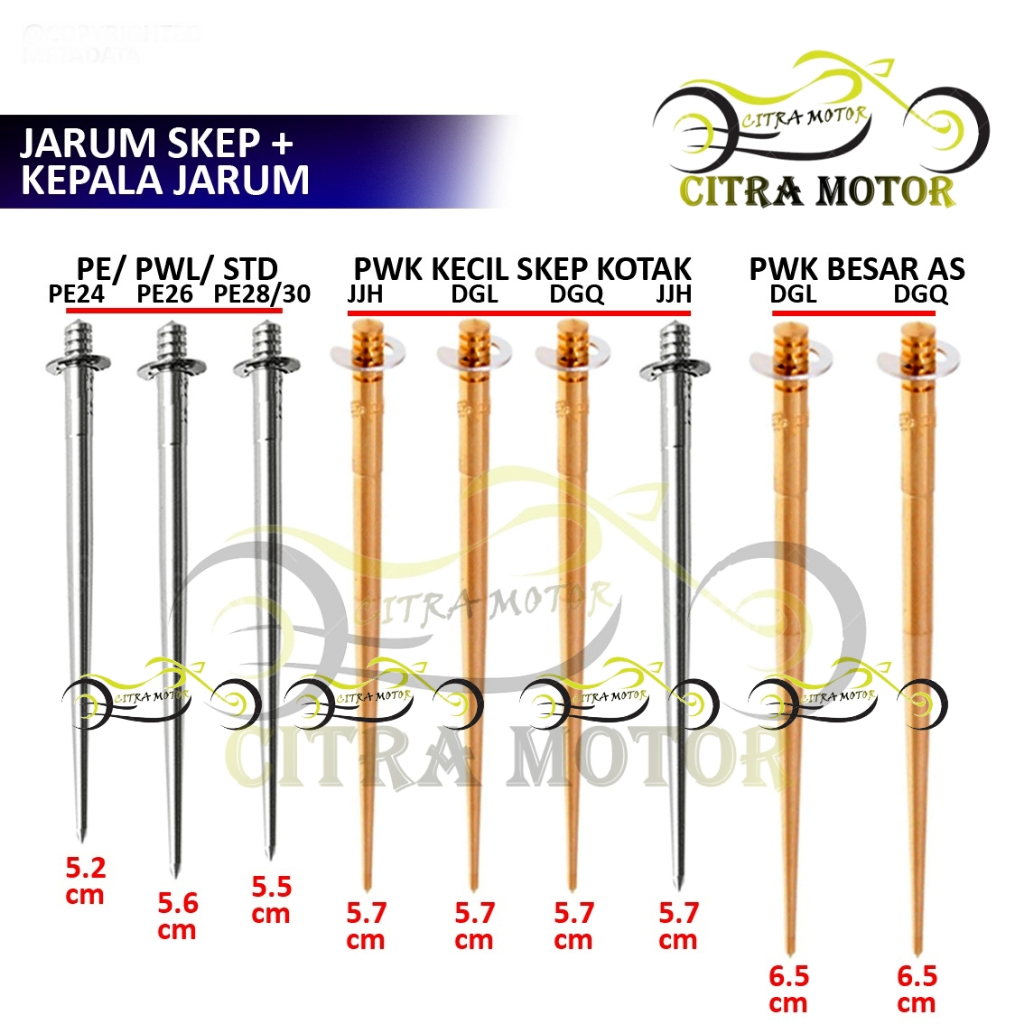 เข็ม SKEP PWK PE NEEDLE คาร์บูเรเตอร์ ORI DGL DGQ JJH JJY, AIRSTRIKE ...