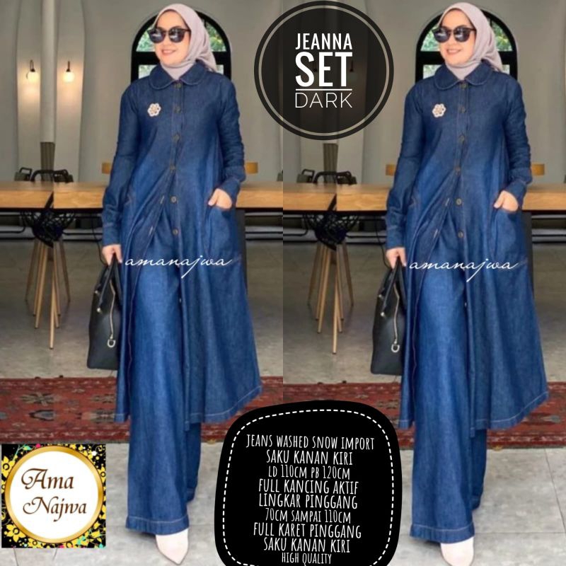 Jeanna JEANS SET, Ama najwa | Shopee Thailand