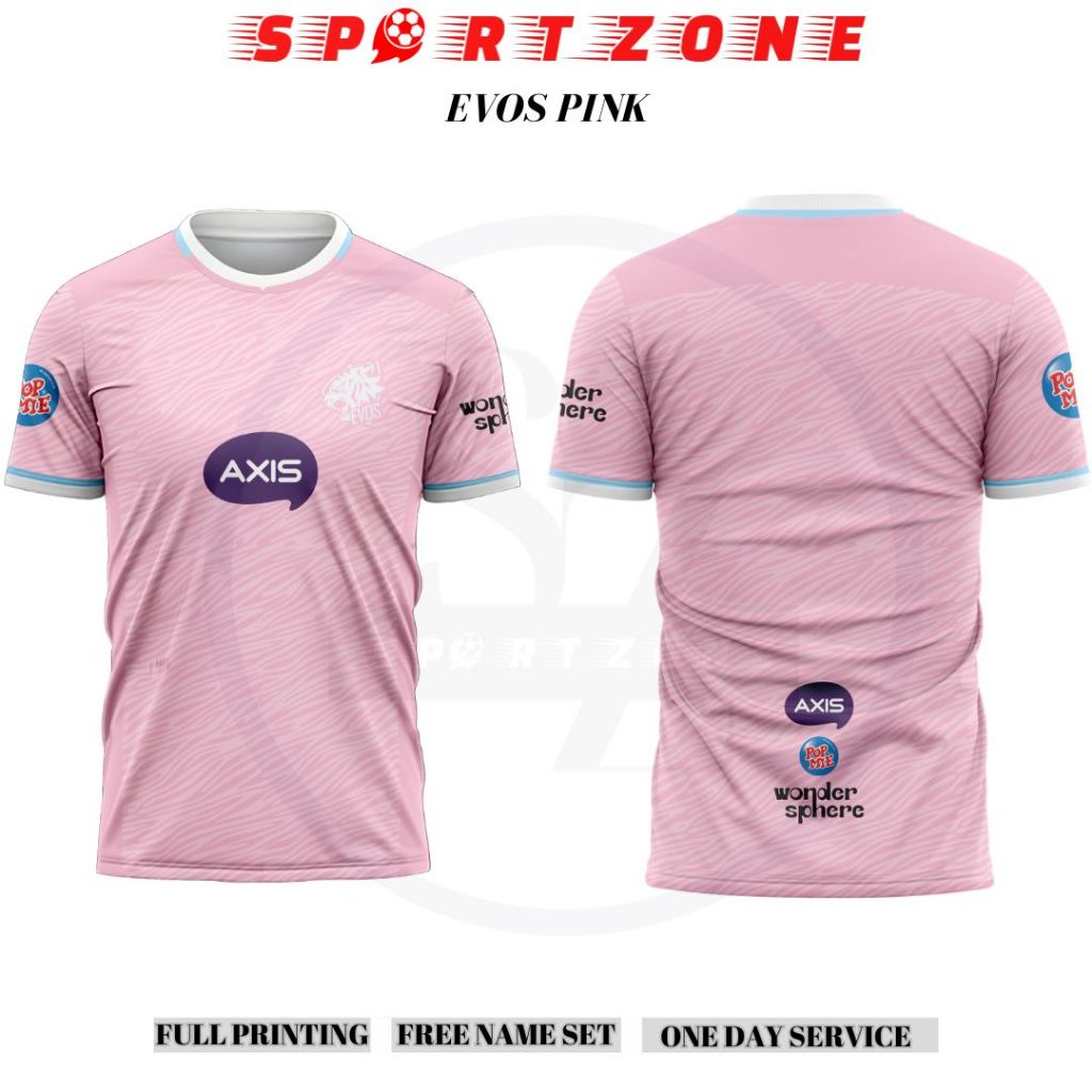 เสื้อกีฬาแขนสั้น ลาย EVOS PINK 2024 ESPORT พรีเมี่ยม | Shopee Thailand