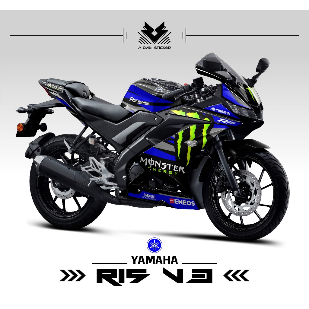 Striping YAMAHA R15 V3 SEMIFULL MOTIF 9 LIVERY 2024 / YAMAHA R15 / V3 ...