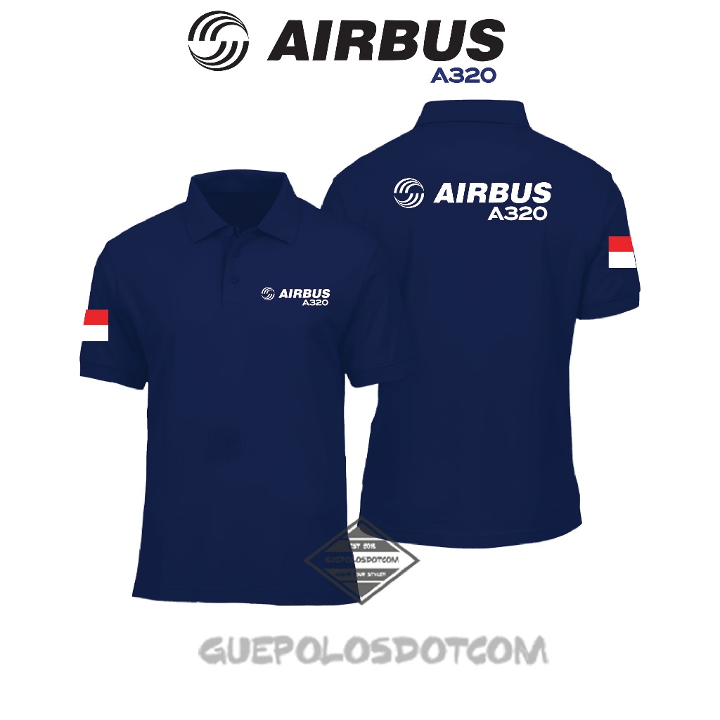A320 LOGO airbus AIRCRAFT เสื้อโปโลคอปก - เสื้อโปโลพิมพ์ลายสกรีนหน้าและ ...