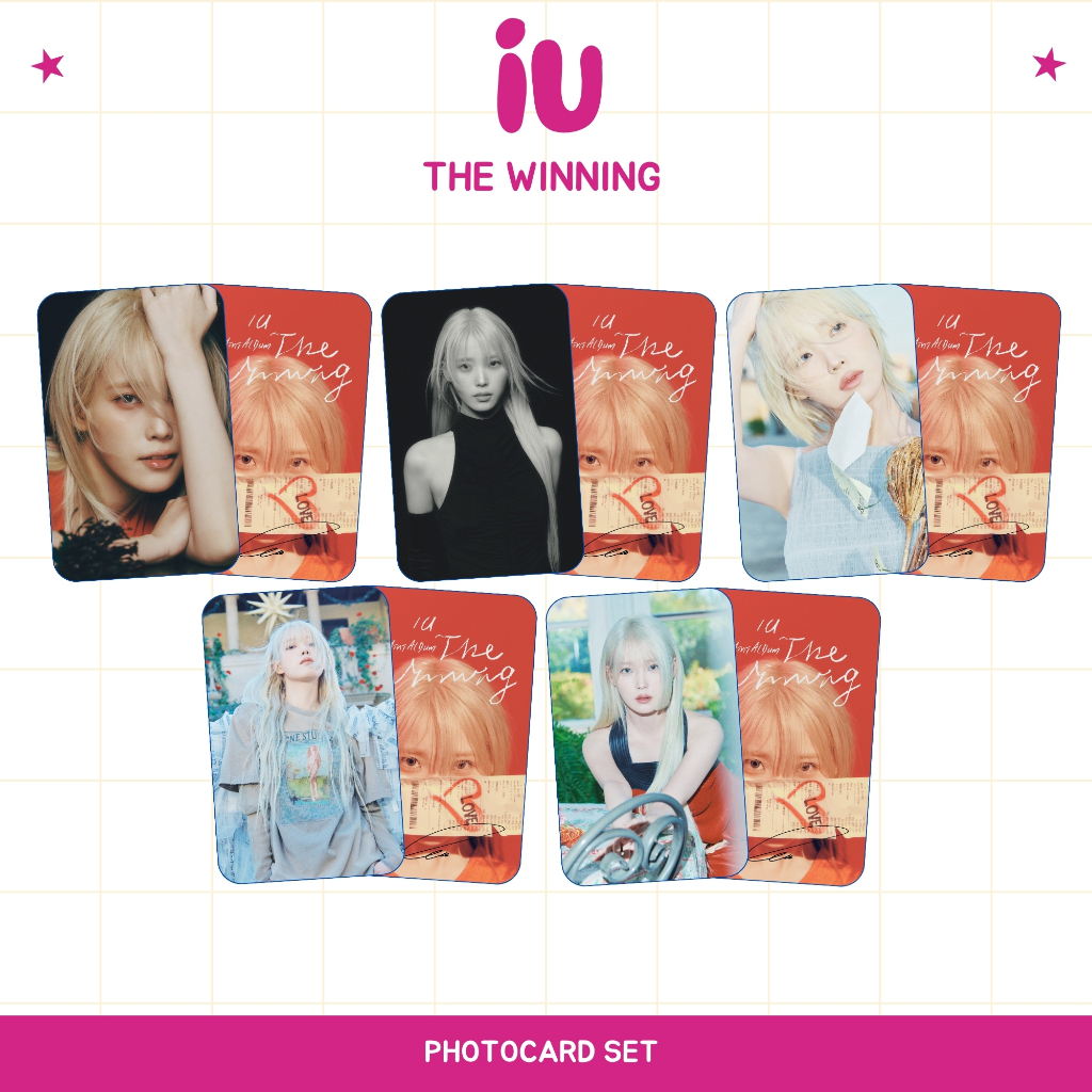 โฟโต้การ์ด IU THE WINNING 2 ด้าน (เคลือบ 5 ชิ้น + เคลือบ 2 ด้าน ...
