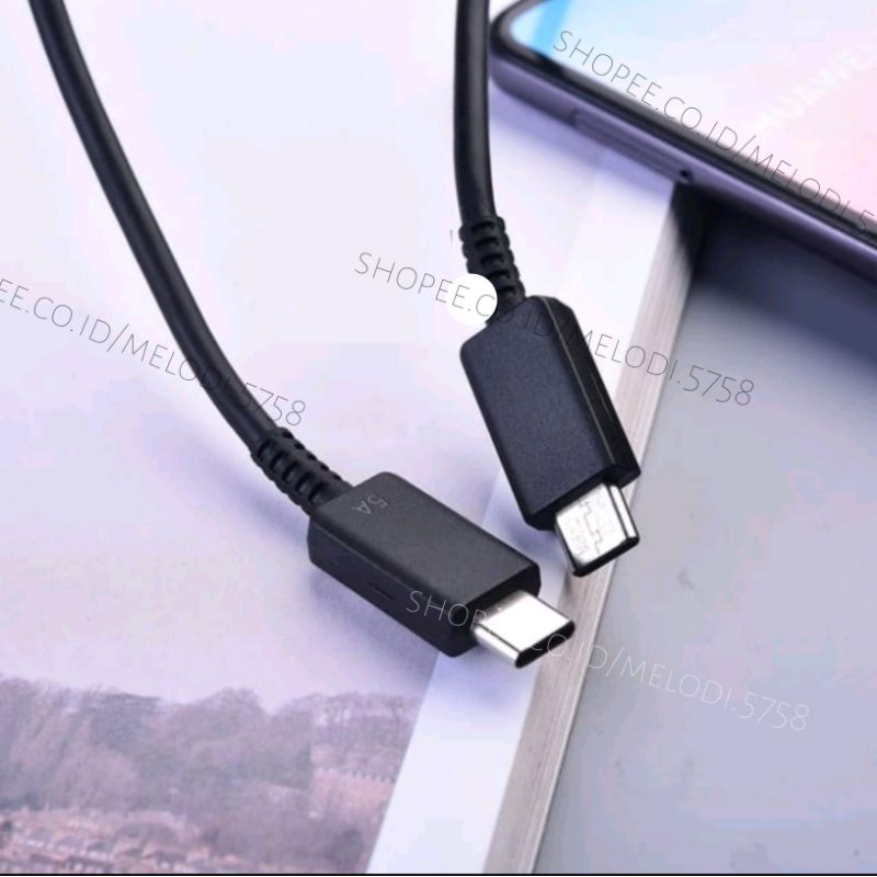 สายเคเบิลข้อมูล Samsung 5A type C ถึง type C ชาร์จเร็วสุด สายชาร์จ type C ของแท้ 100% | Shopee ...