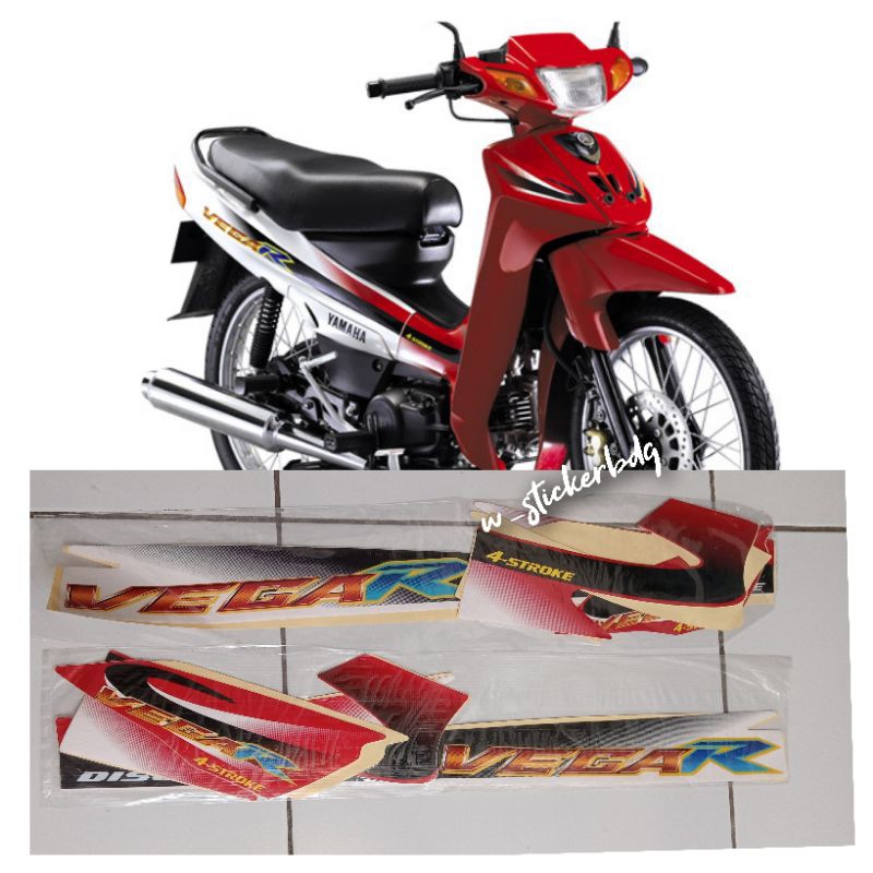 Putih MERAH Striping Lis Yamaha Vega R 2003 สีแดงและสีขาว | Shopee Thailand