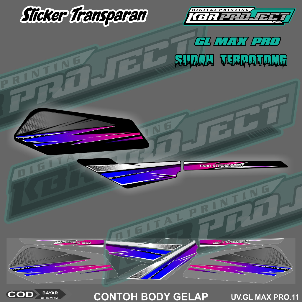 Gl MAX\PRO PREMIUM TRANSPARKENT STRIPING STICKERS COOL MOTORCYCLE LIS ...