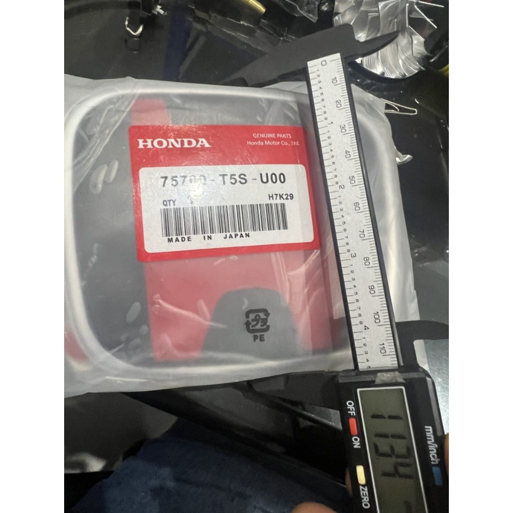 Merah HITAM ตราสัญลักษณ์ honda 75700 T5S U00 138X134 สีดํา แดง สําหรับแจ๊ส civic city crv brio ...