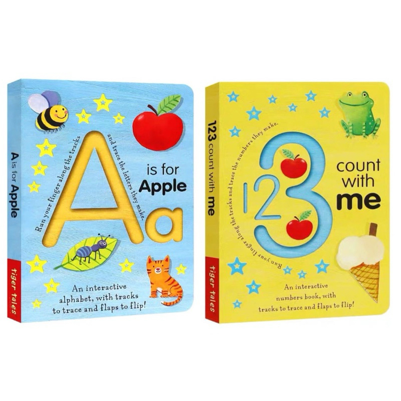 หนังสือการเรียนรู้ตัวอักษรของ Apple นับ ABC 123 Tracing Children ...
