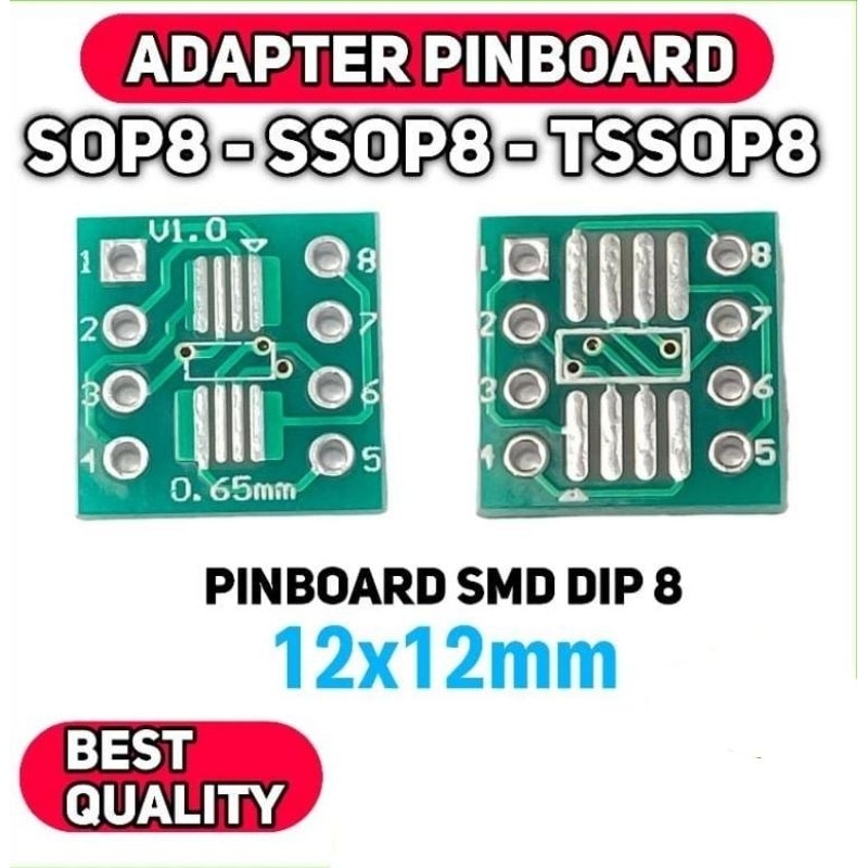 อะแดปเตอร์ Pcb SOP8 SSOP8 TSSOP8 ถึง DIP 8pinboard SMD 0.65 มม. 12x12 มม. | Shopee Thailand
