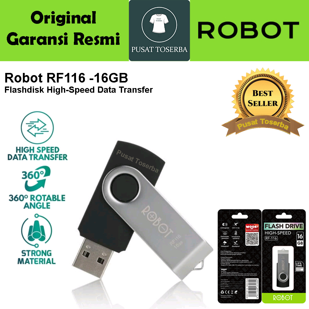 แฟลชไดรฟ ์ หุ ่ นยนต ์ RF116 16GB USB2.0 แฟลชไดรฟ ์ การถ ่ ายโอนข ้ อ ...