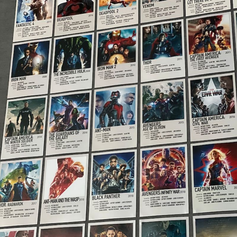 Marvel โปสเตอร์ COMPLETE PACKAGE 40 ชิ้น BONUS 8 ชิ้น Marvel MCU Mini ...