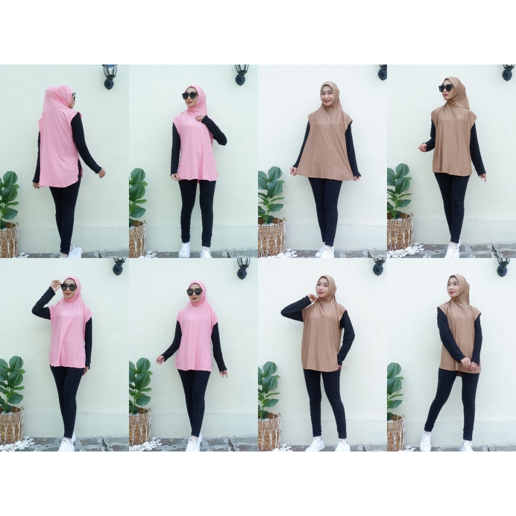Hijab Vest Instant Sporty Full Varla (hijab Activeity hijab Activeity ...