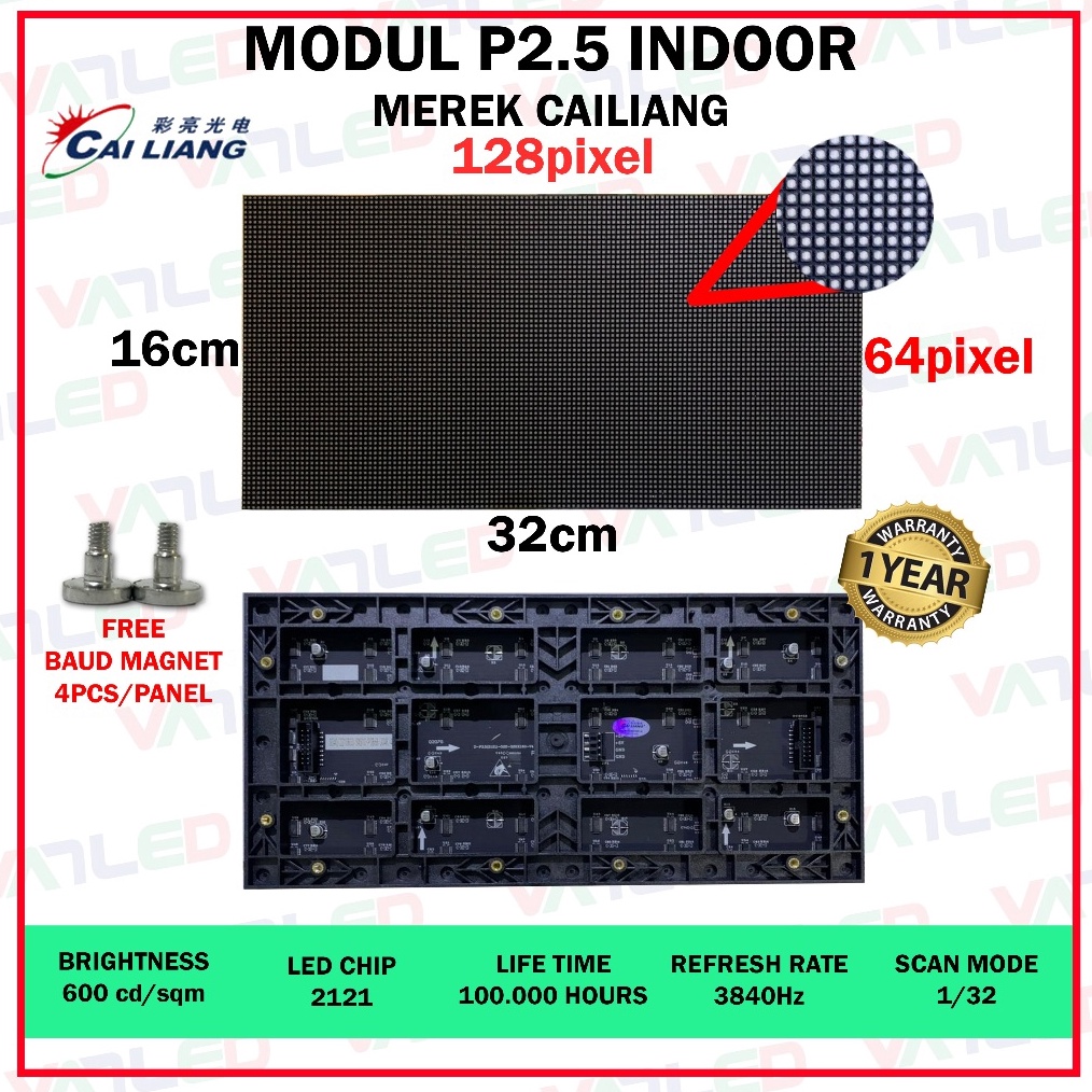CODE R95U โมดูล PANEL MODULE P25 P4 P5 RGB FULLCOLOR INDOOR | Shopee Thailand