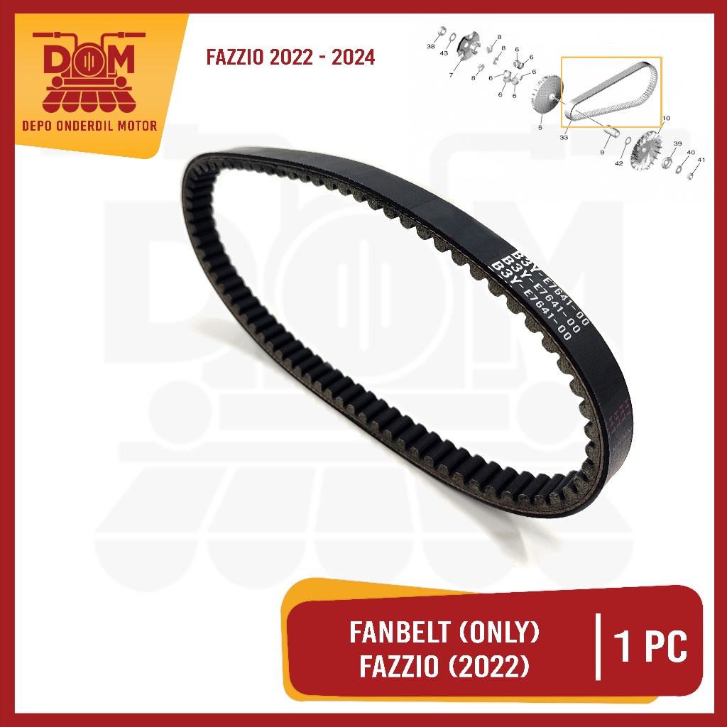 Fanbelting Only FAZZIO 125 2022 (TOKAIDO สายพัดลมไดรฟ ์ ยาง Van Belt ...