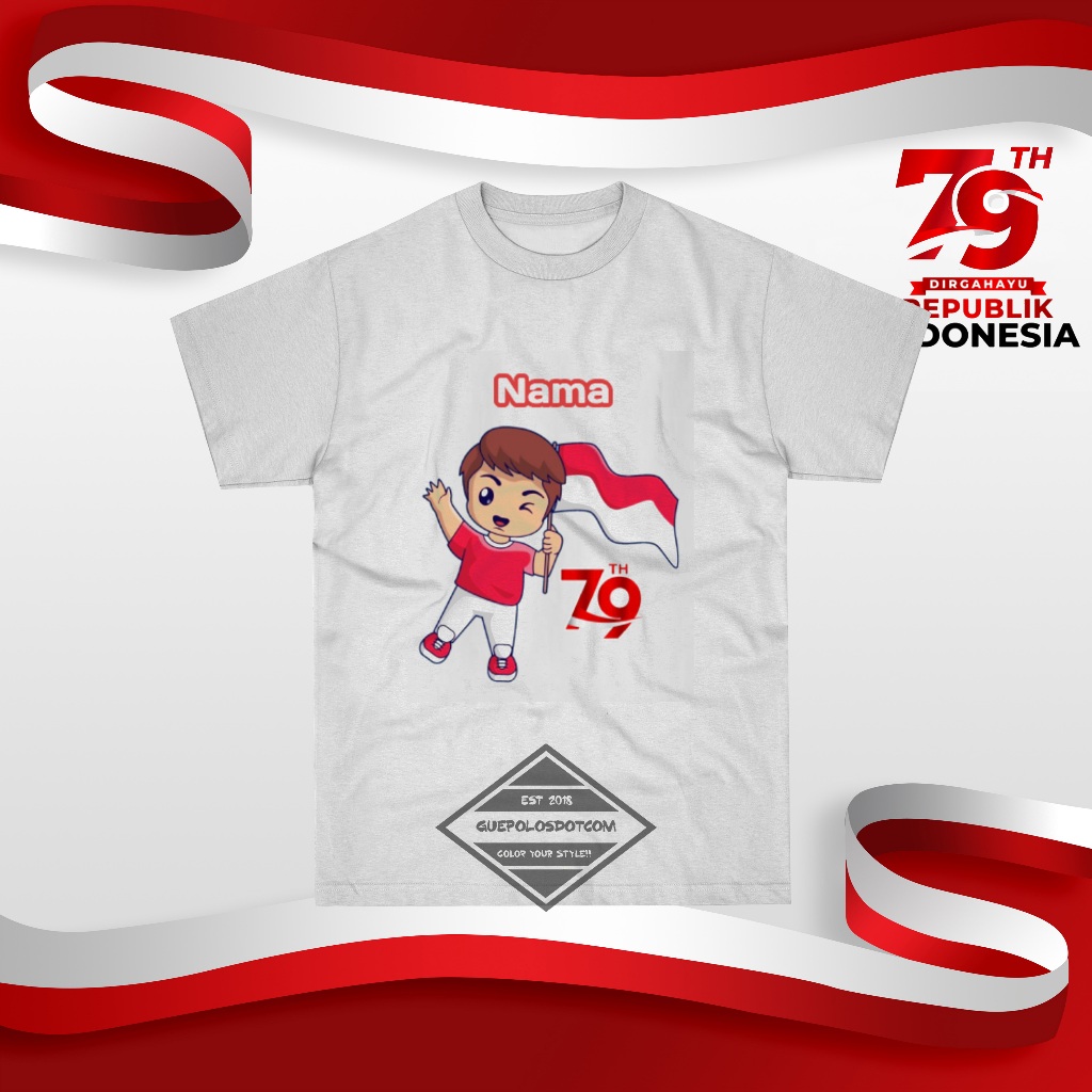 Type A02 - เสื้อยืด KAOS August ครบรอบ 17 ปีของ INDONESIAA MERDEKA - ฟรีชื่อ - กูนน์ | Shopee ...