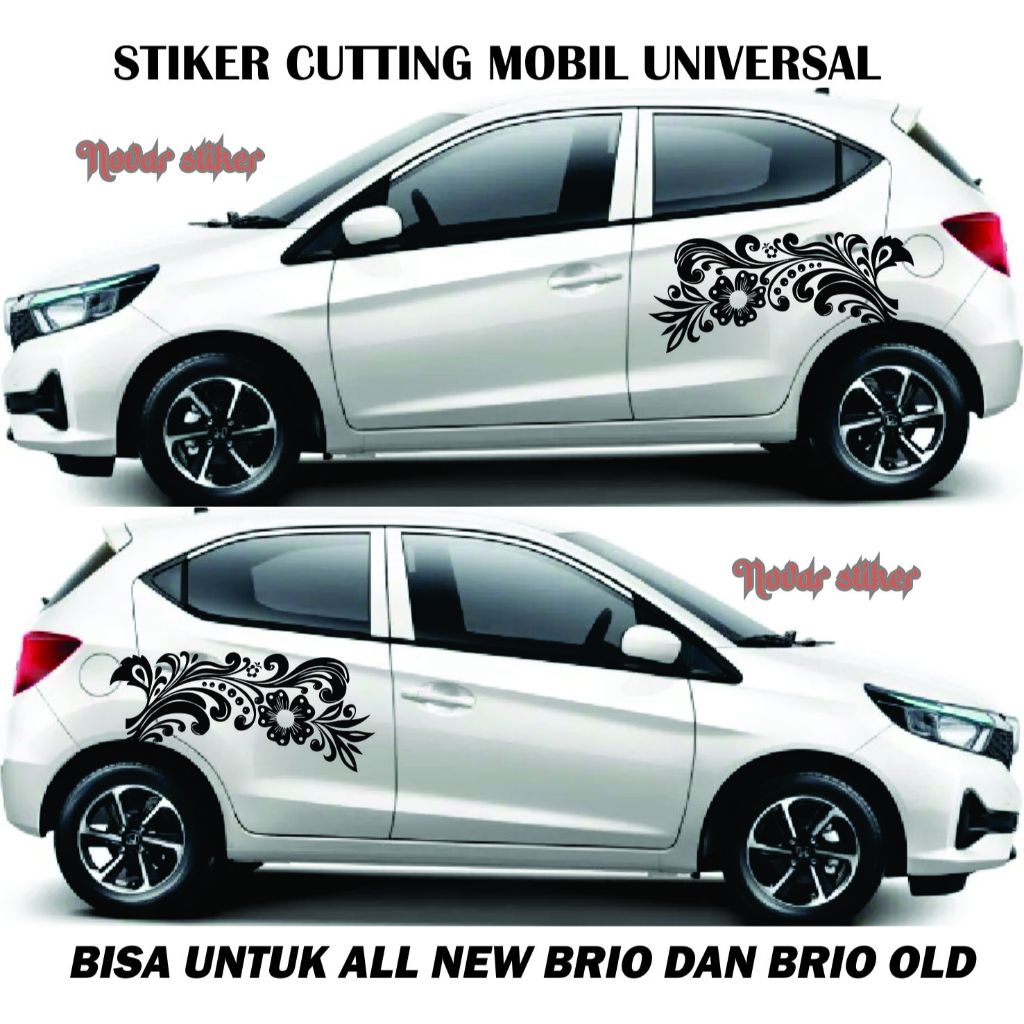 New Brio Car Cutting Sticker Design Tribal Flower Motif Sticker Honda ...