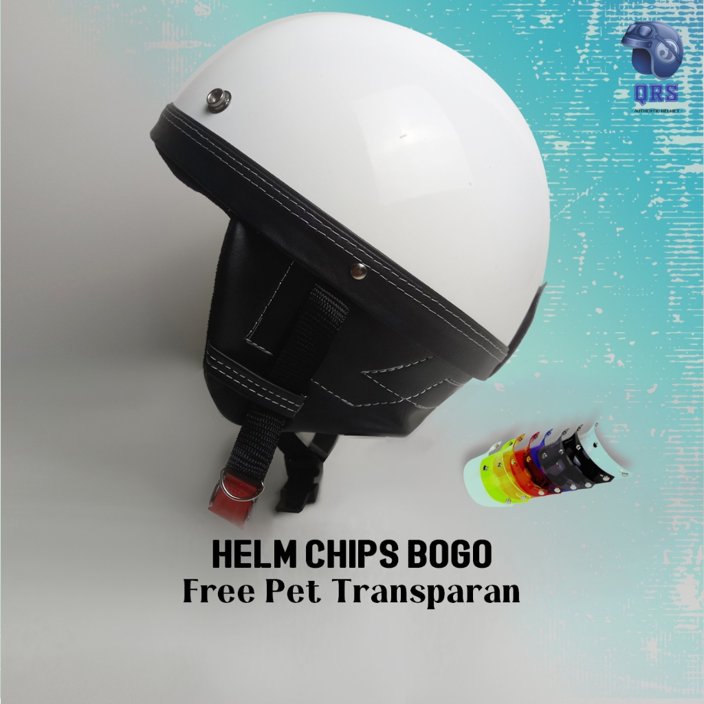 หมวกกันน็อคผู้ใหญ่ Bogo CHIP RETRO ทุกขนาด FREE PET โปร่งใส | Shopee ...