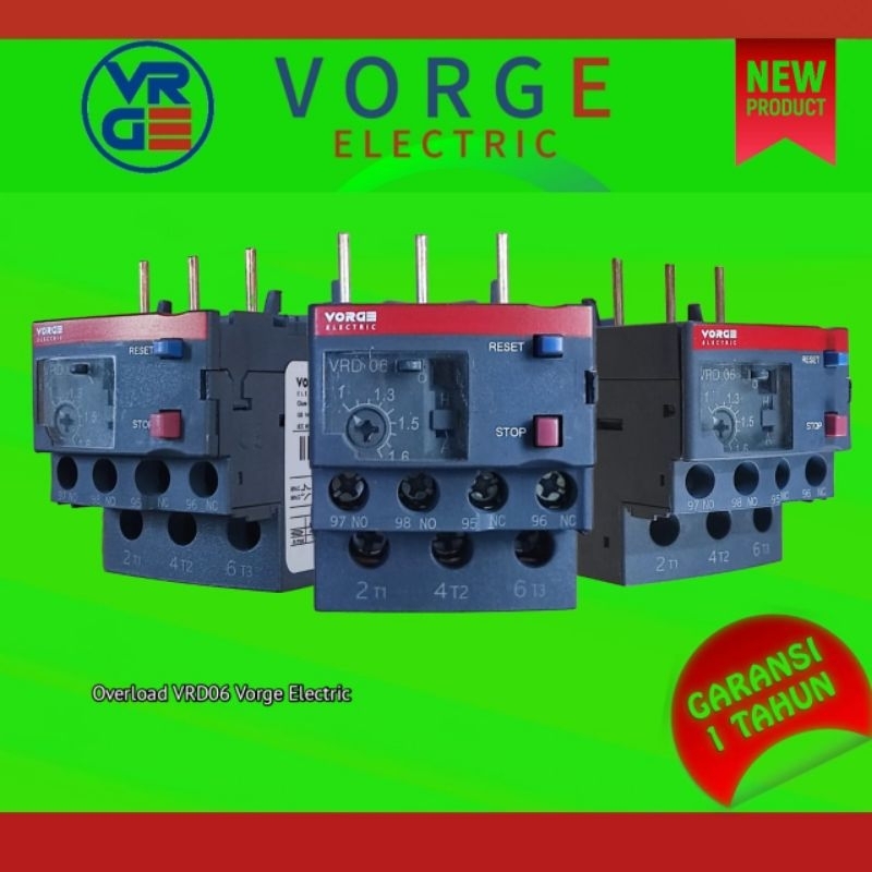 รีเลย์โอเวอร์โหลดความร้อน TOR VORGE VRD06 VRD 06 1A-1.6A เทียบเท่า ...
