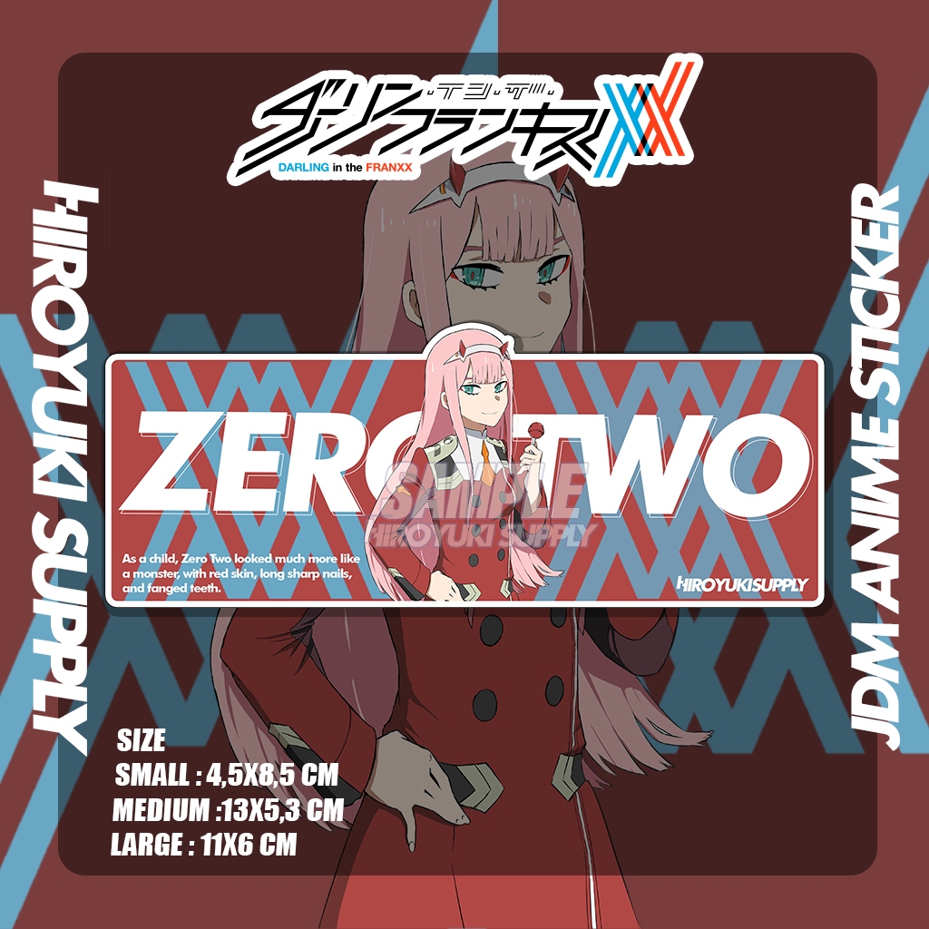 สติ๊กเกอร์อนิเมะ Zero Two Darling In The Franxx Slap Sticker JDM ...