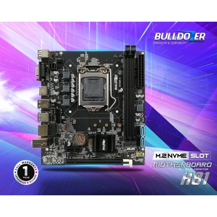 Mobo/เมนบอร์ด Bulldozer H81 เมนบอร์ด H81 รองรับ M2 LGA 1150 DDR3 ...