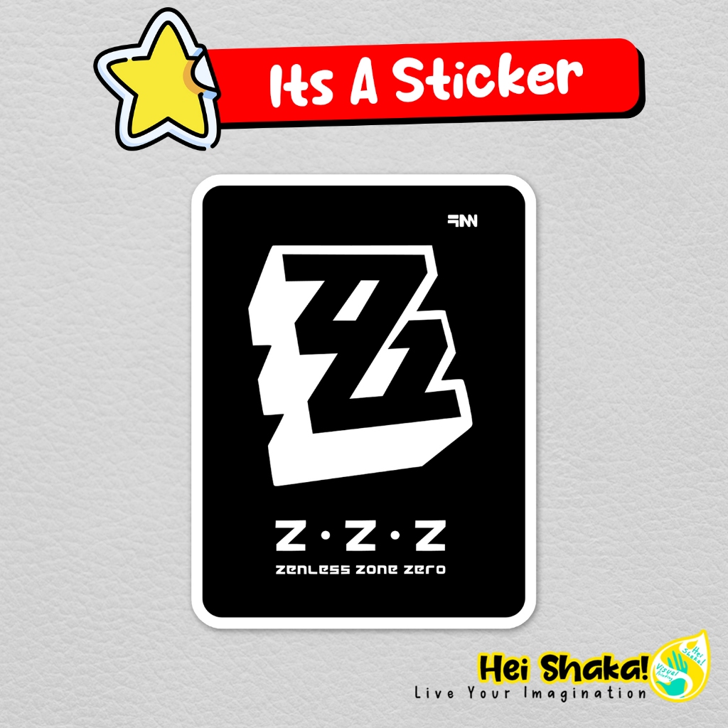 Zzz Zenless Zone Zero Black Logo Sticker เกมเล่นเกมไวนิลกันน้ํา ...
