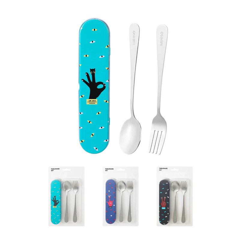 Miniso Tableware set/Miniso Cutlery set สแตนเลส | Shopee Thailand