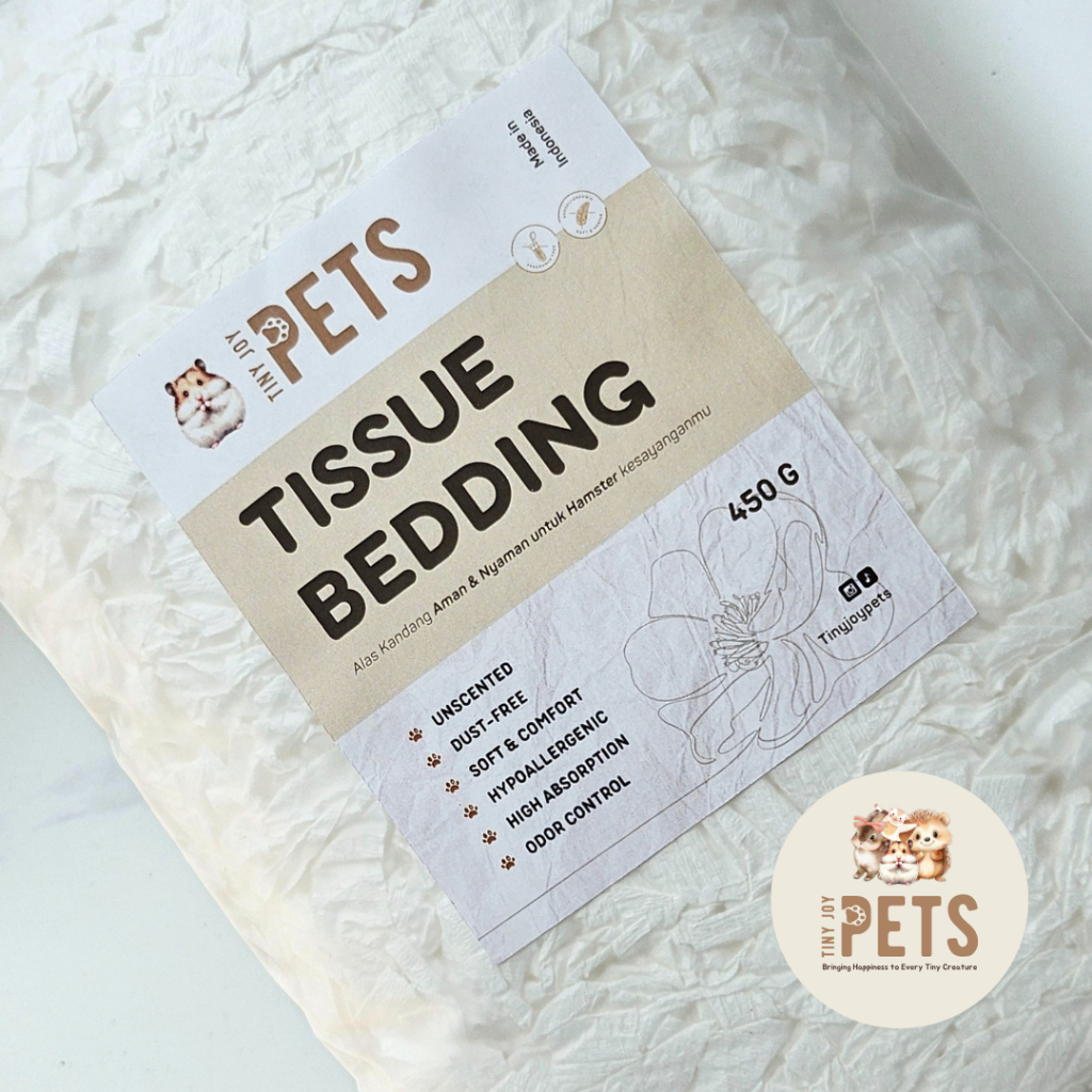 กระดาษทิชชู่ เครื่องนอน Tiny Joy Pets 450G ขยายสูงสุด 3x พับ / เสื่อกรงหนูแฮมสเตอร์ / ที่นอนหนู ...