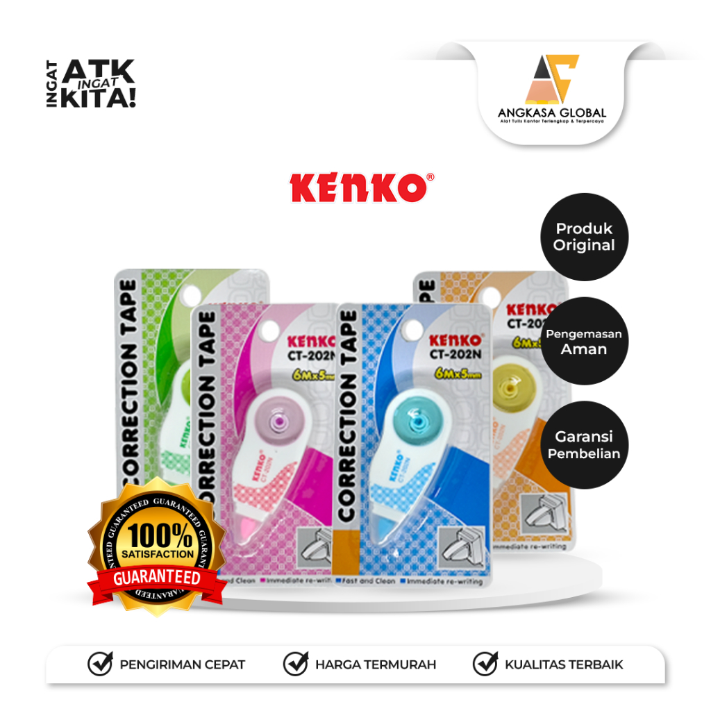 Kenko Type-X ROLL/ CORRECTION TAPE CT-202N [6M X 5mm] (1PC) | Shopee ...