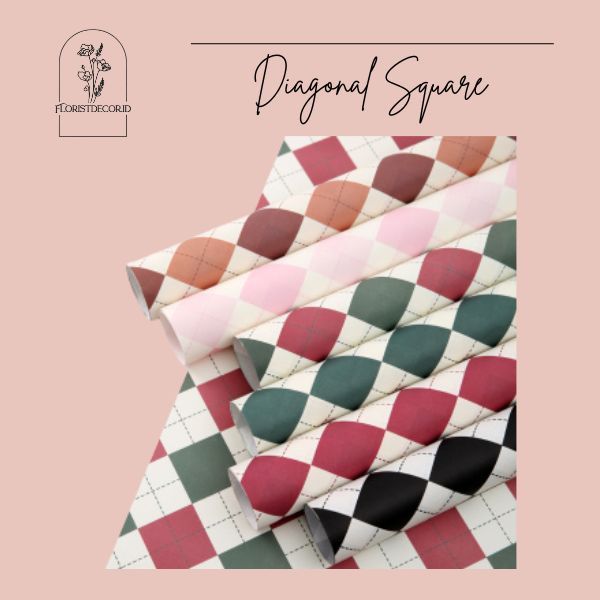 (SW) Ecer ECER DIAGONAL SQUARE WRAPPING PAPER CARELLOPHANE FLOWER ...