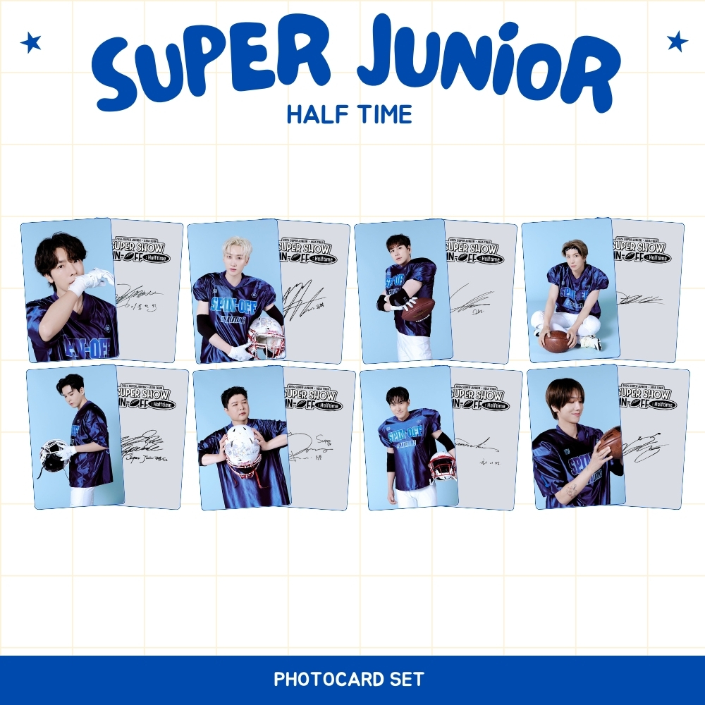 Photocard SUPER JUNIOR TIME 2 ด้าน (10 ชิ้น+เคลือบ 2 ด้าน) ลายเซ็น TTD ...