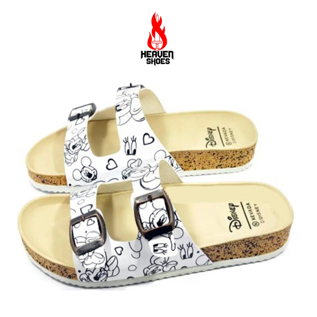 Heaven Shoes 37-40 รองเท้าแตะผู้หญิง Desney Mickey Mouse Nevadaa Motif ...