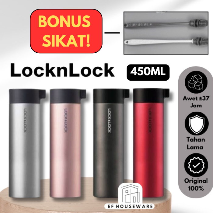 Termos Kado] LocknLock Thermos ปุ่มน้ําดื่ม Hot&Cool 400ml/10hour ทนอุณหภูมิสูง/แก้วน้ําสแตนเลส ...