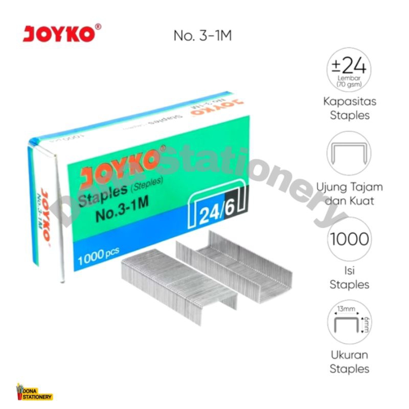Refill/fill Stapler Contents/ Max Staples/ 3-1M Staples (1 กล่องบรรจุ ...