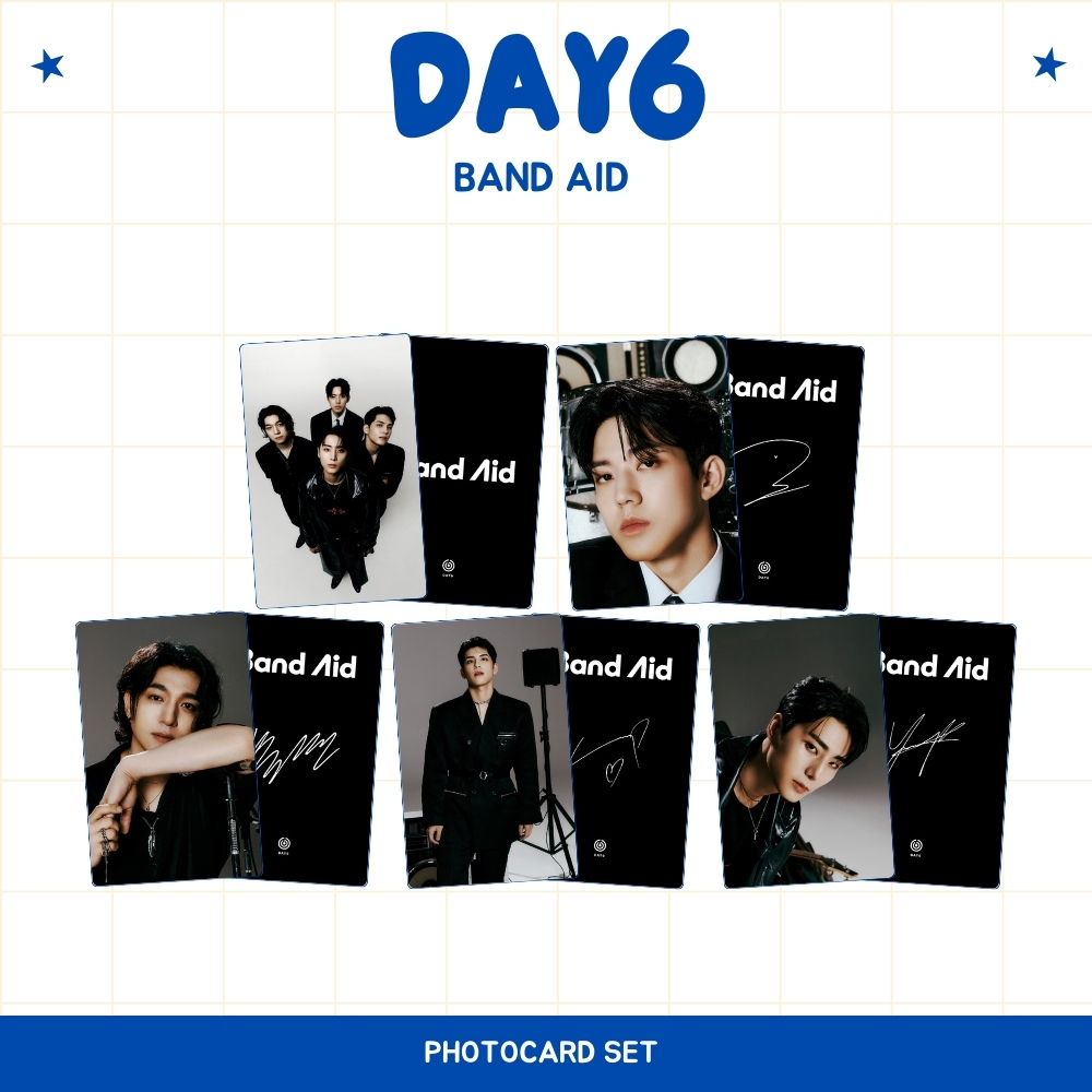 PHOTOCARD DAY6 BAND AID 2 ด้านข้าง (CONTENDTS OF 5 ชิ้น + ลามิเนต 2 ด้าน) ป้ายมือ TTD KPOP CARDS ...