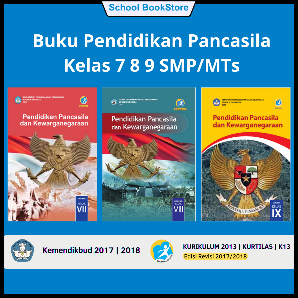 Mata Pancasila หนังสือเรียน PPKN Class 9,7,8 SMP/MTs Curriculum 2013 ...