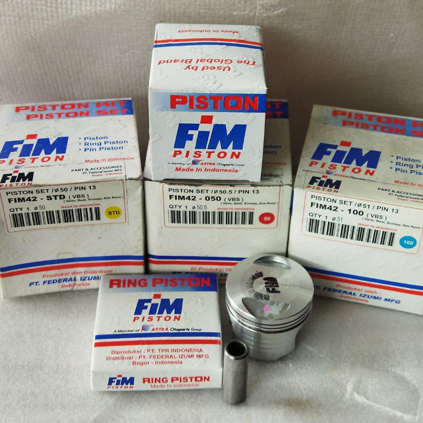 ชุดลูกสูบ FIM PISTON KIT BEAT VARIO, BEAT, Scott, ABS REVO PIN 13 FIM ...