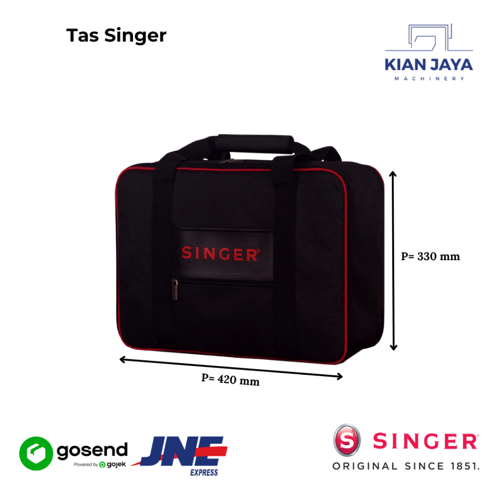 Merah MESIN HITAM Singer Portable Sewing Machine Bag / Folding Sewing ...