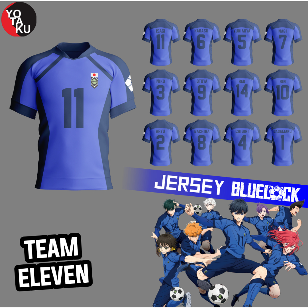 เสื้อกีฬาคอสเพลย์อะนิเมะ Blue Lock Team 11 Team Eleven Series 2 Nagi ...