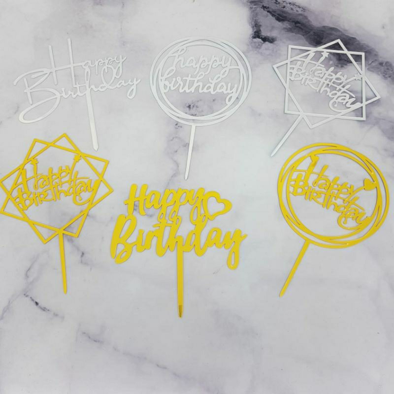 ACRYLIC HBD CAKE Topper/CAKE DECORATION/Niversary CAKE TOPER/RP489/ตัว ...
